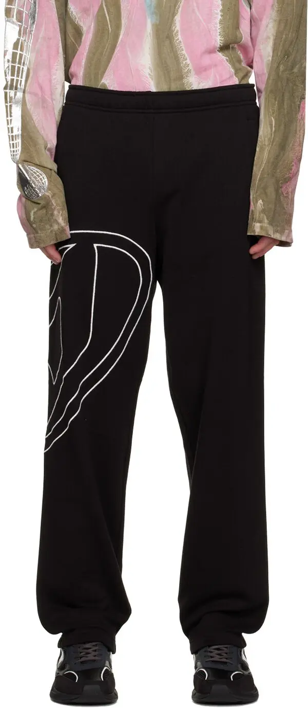 DIESEL® Oval-d Logo Embroidered Track Pants