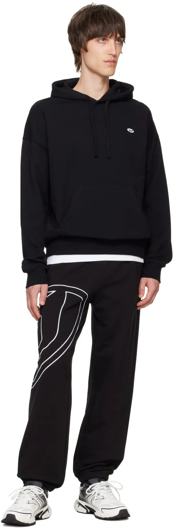 DIESEL® Oval-d Logo Embroidered Track Pants
