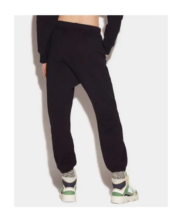 Dsquared2 Logo Printed Elasticated Waistband Track Pants - Black