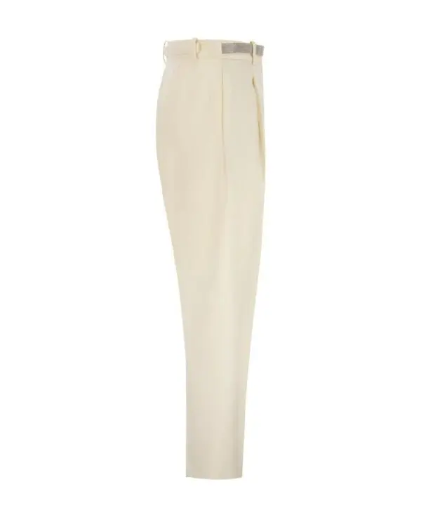 Fabiana Filippi Embellished Belt Straight-leg Pants