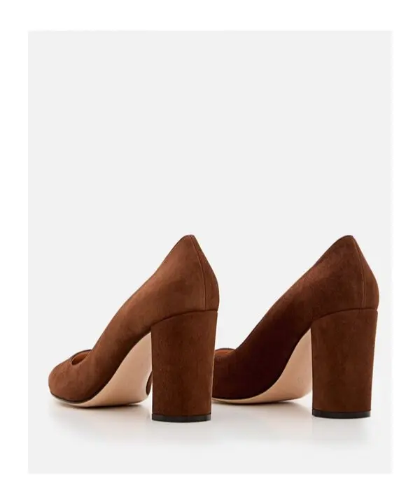 GIANVITO ROSSI Pointed Toe Block Heel Pumps