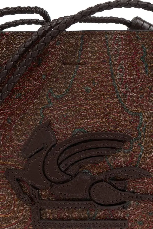 Etro Paisley Libra Small Top Handle Bag - Brown