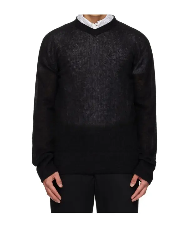 RIER Ribbed Knit V-neck Sweater