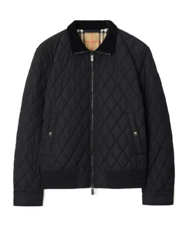 Burberry Quilted Zip-up Jacket - Black