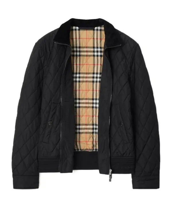 Burberry Quilted Zip-up Jacket - Black