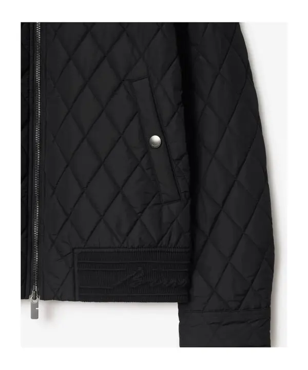 Burberry Quilted Zip-up Jacket - Black