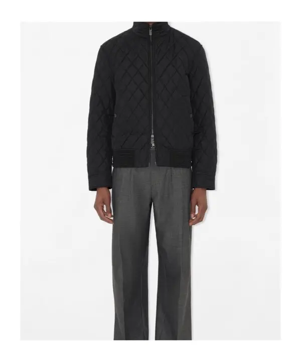 Burberry Quilted Zip-up Jacket - Black