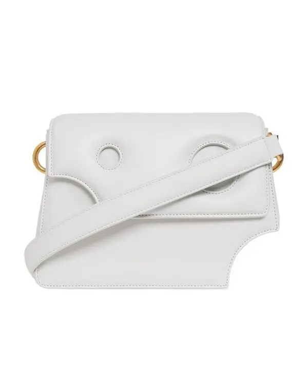 Off-White Burrow Chain-link Detailed Shoulder Bag - White
