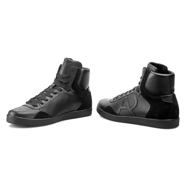 Emporio Armani High Top Sneakers With Logo Detailing