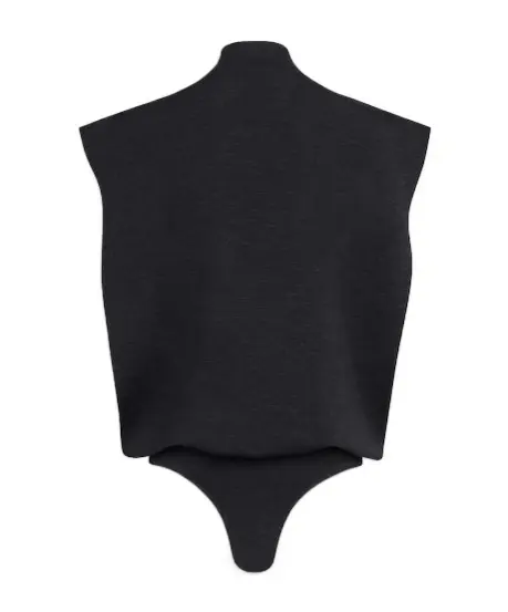 Alaïa Wool Knit Jumpsuit With Hat Sleeves