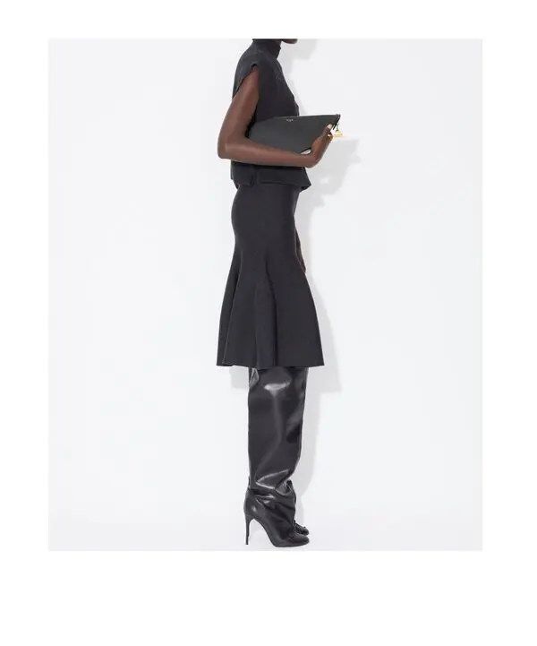 Alaïa Wool Knit Jumpsuit With Hat Sleeves