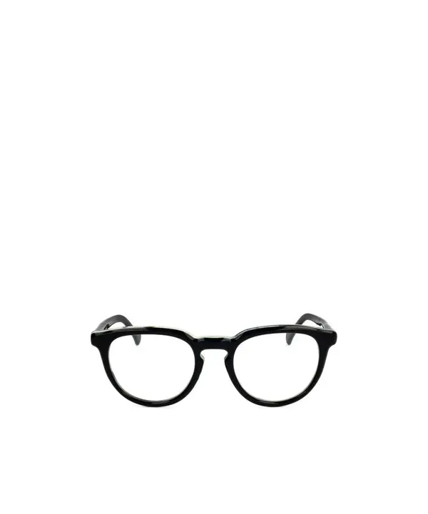 Moncler Oval Frame Eyeglasses - Black