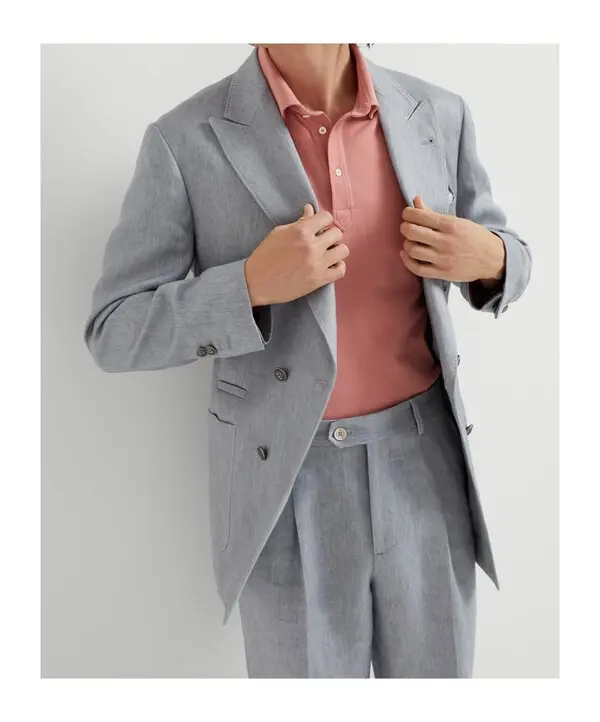 Brunello Cucinelli Double-breasted Blazer - Grey