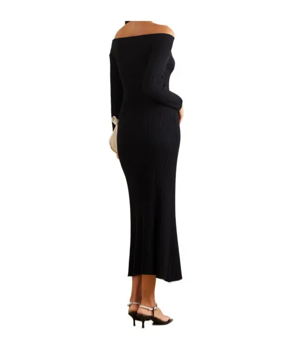 LISA YANG Marvin Ribbed Cashmere Midi Dress