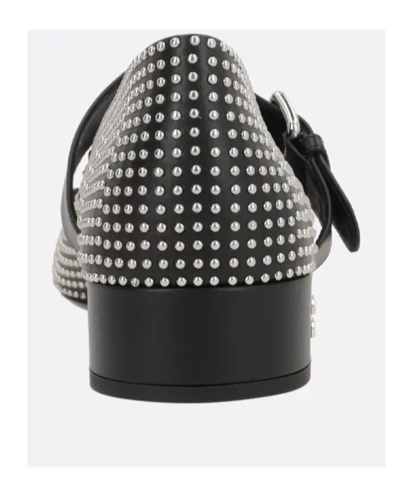 Miu Miu Embellished Ballerina With Buckle Detail