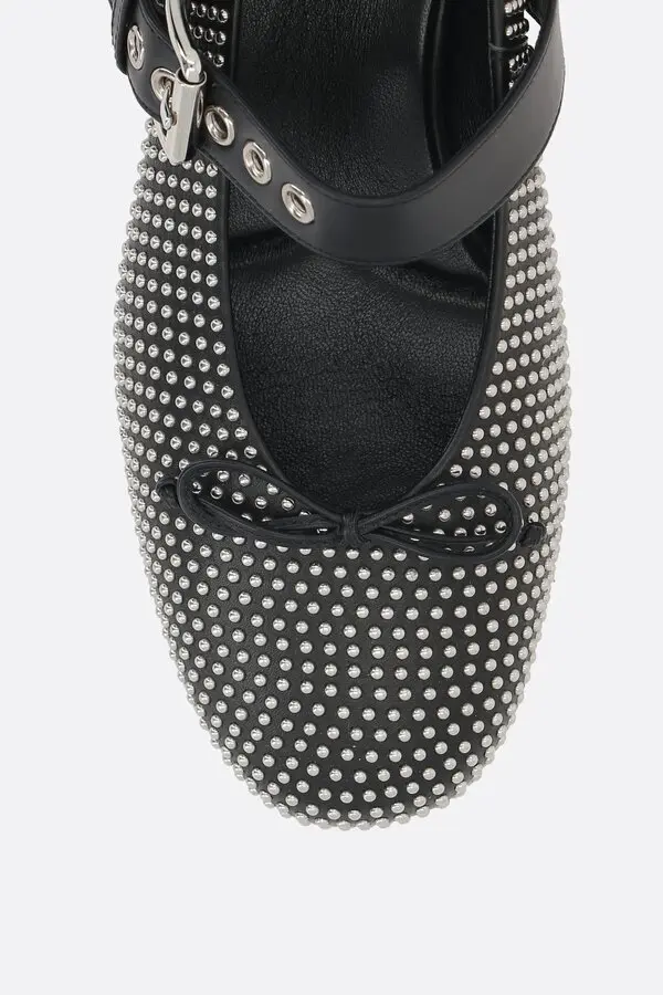 Miu Miu Embellished Ballerina With Buckle Detail
