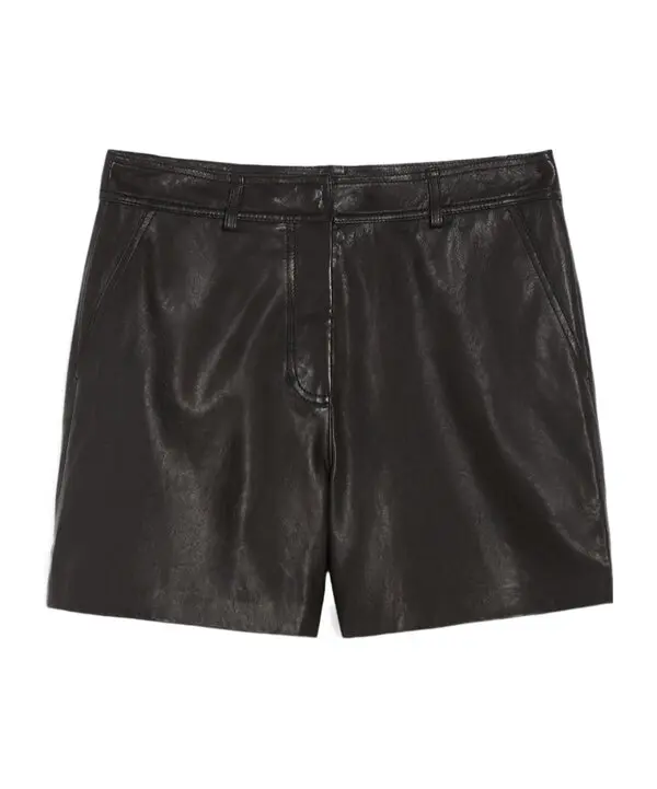 Max Mara Leather Shorts