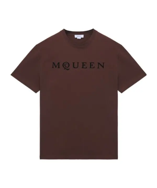 Alexander McQueen Flocked Logo T-shirt