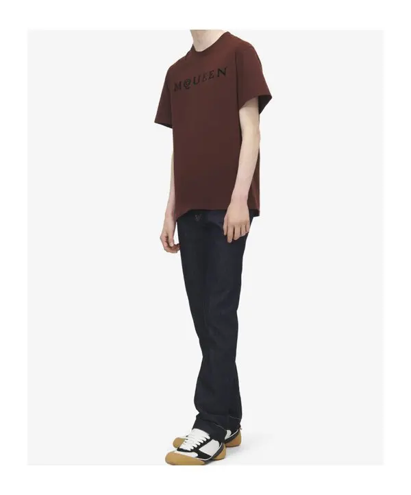 Alexander McQueen Flocked Logo T-shirt