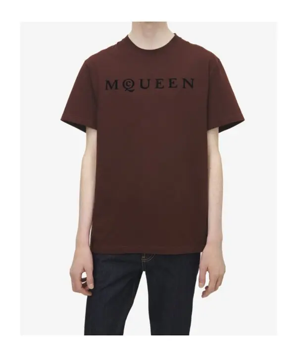 Alexander McQueen Flocked Logo T-shirt