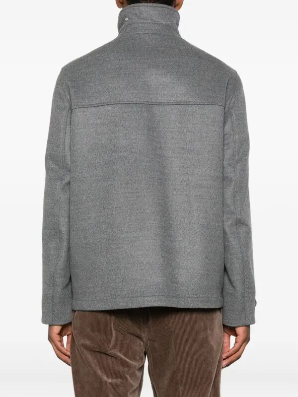 Brunello Cucinelli Flap-pocket Wool Jacket - Grey
