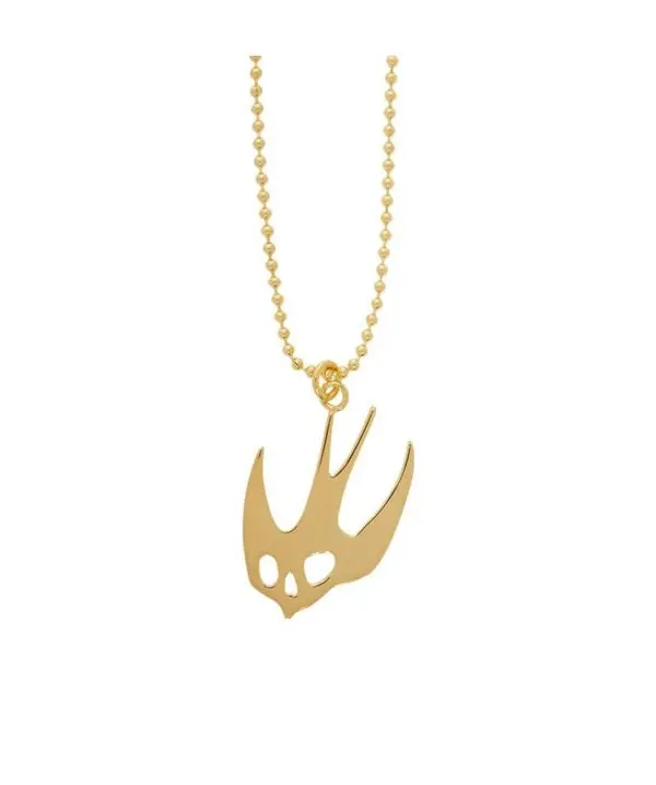 Alexander McQueen Beaded Flying Swallow Necklace - Yellow