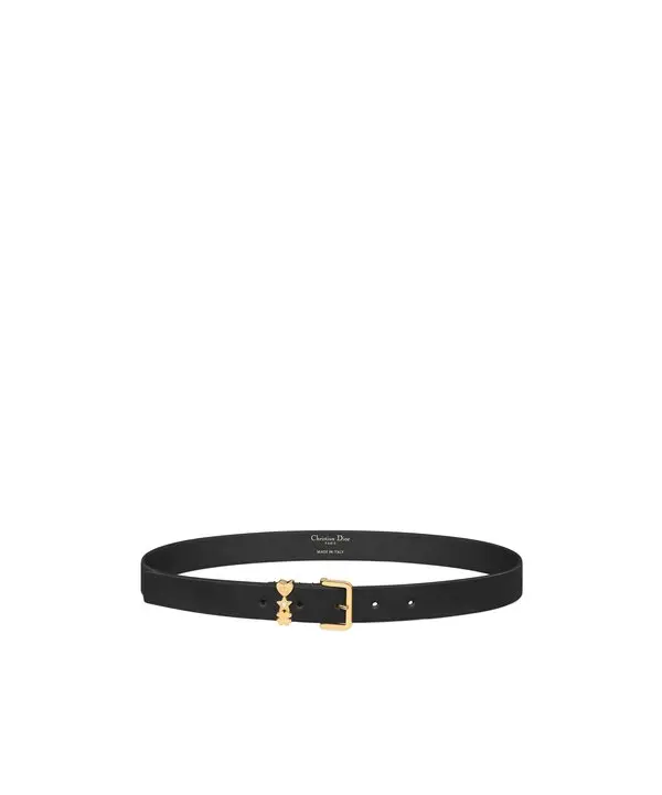 Dior Lucky Loop Belt With Cd Buckle And Charms - Black