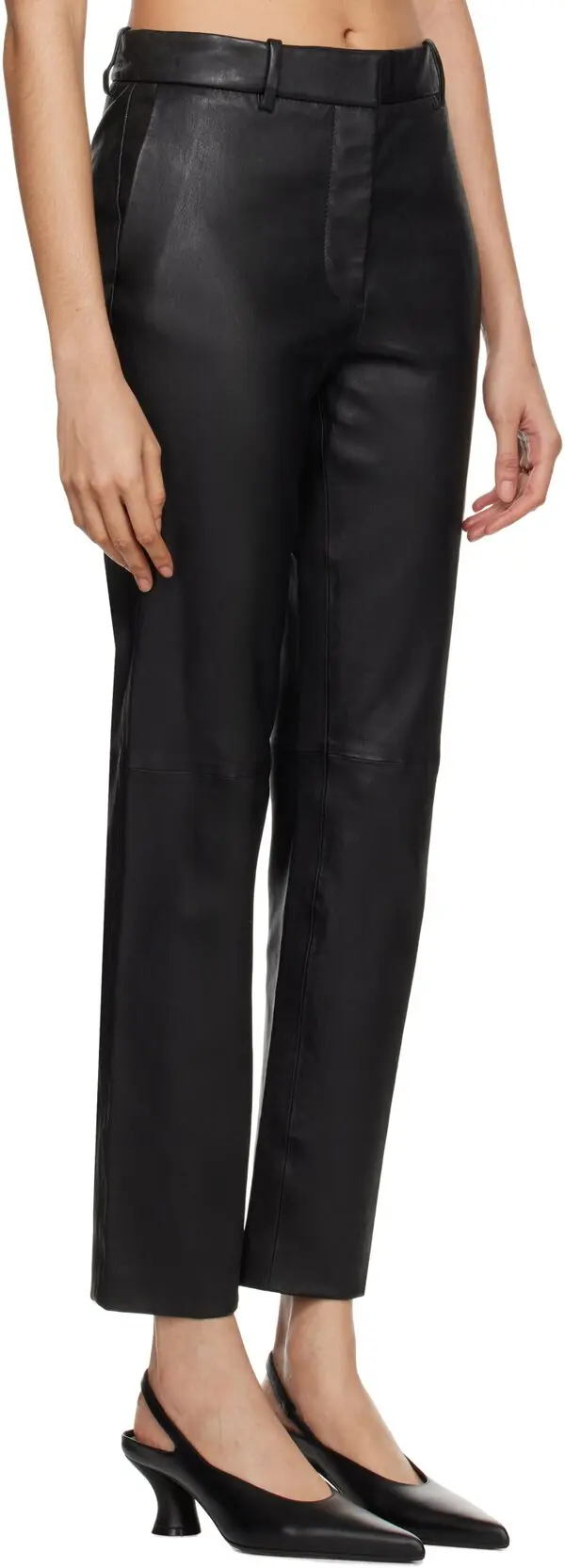 JOSEPH Leather Patchwork Trousers