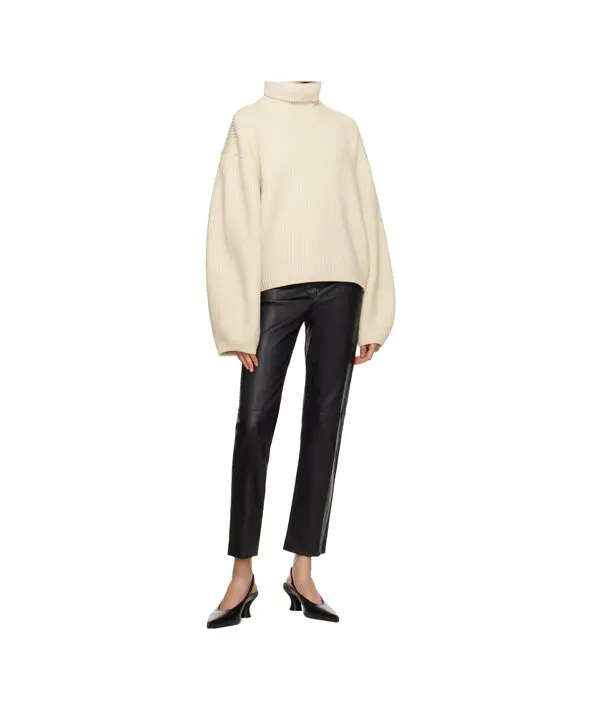 JOSEPH Leather Patchwork Trousers