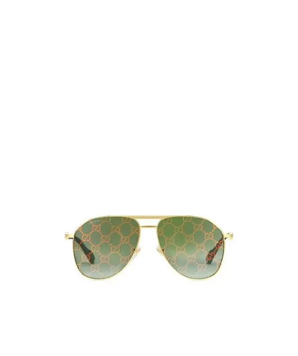 Gucci Aviator Frame Sunglasses - Green