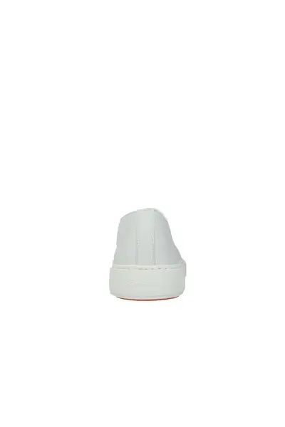 Santoni Round Toe Lace-up Sneakers - White
