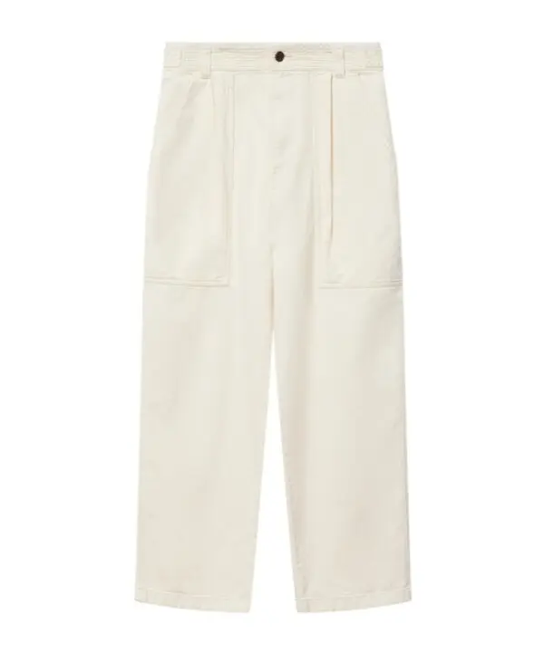 Isabel Marant Étoile Ilyan' Belted Cotton Pants - Off-white