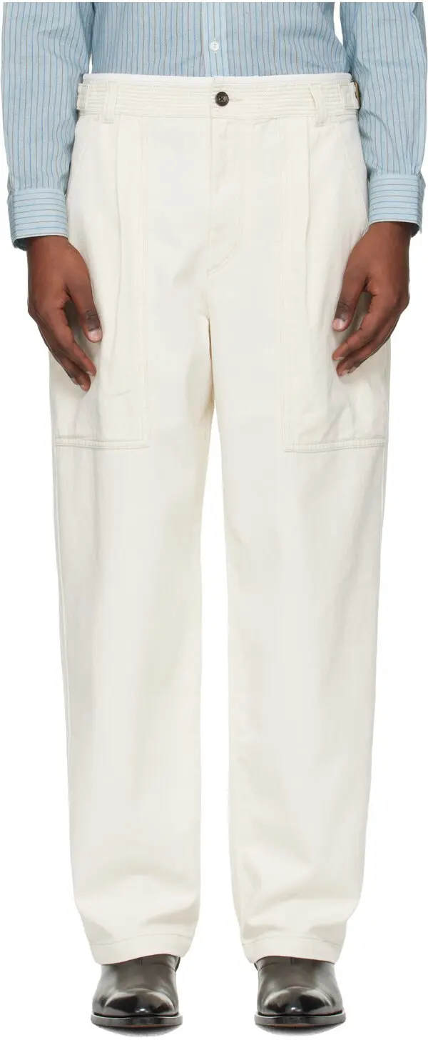Isabel Marant Étoile Ilyan' Belted Cotton Pants - Off-white