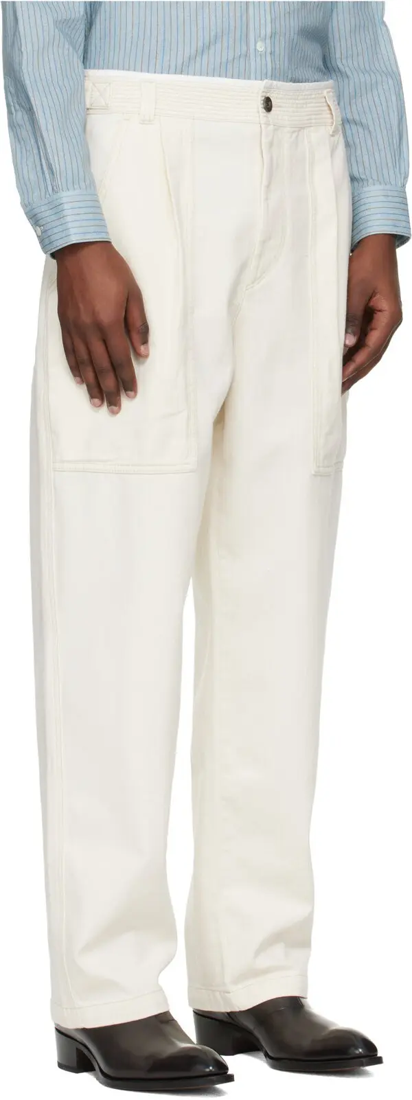 Isabel Marant Étoile Ilyan' Belted Cotton Pants - Off-white