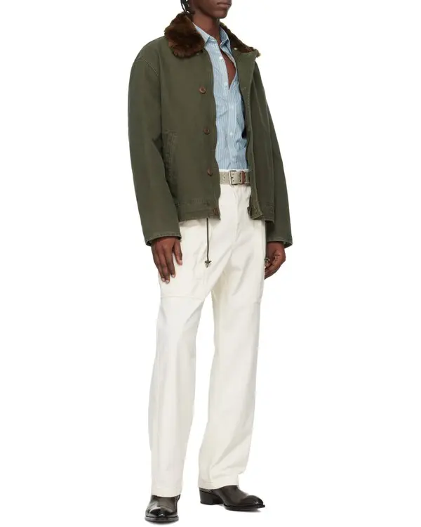 Isabel Marant Étoile Ilyan' Belted Cotton Pants - Off-white
