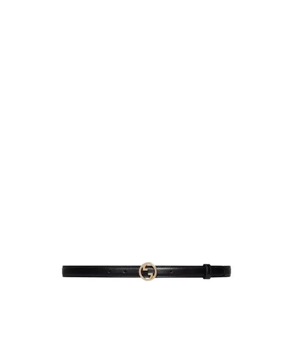 Gucci Logo Plaque Buckled Belt - Black