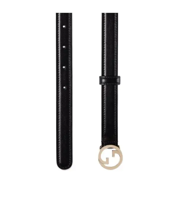 Gucci Logo Plaque Buckled Belt