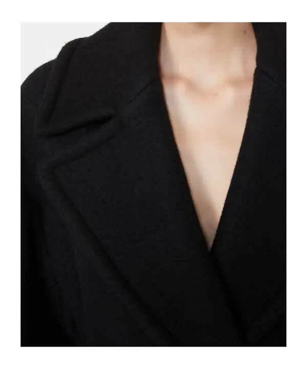 Sportmax Zebra Belted Long Coat - Black