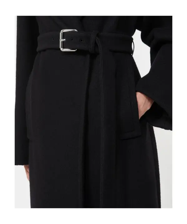 Sportmax Zebra Belted Long Coat - Black