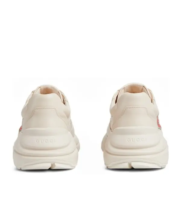 Gucci Rhyton Sneakers With Logo Detailing - Ivory White