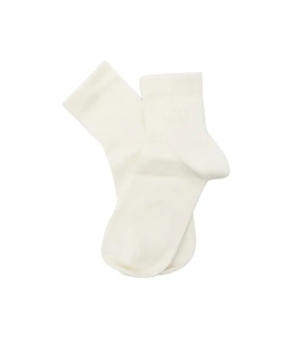 Celine Triomphe Ribbed Cotton Crew Socks