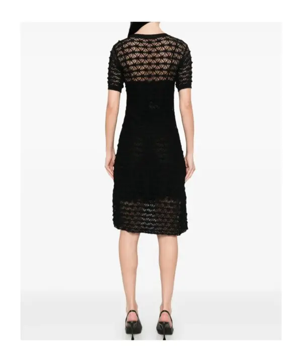Alaïa Lace Midi Dress With Short Sleeves