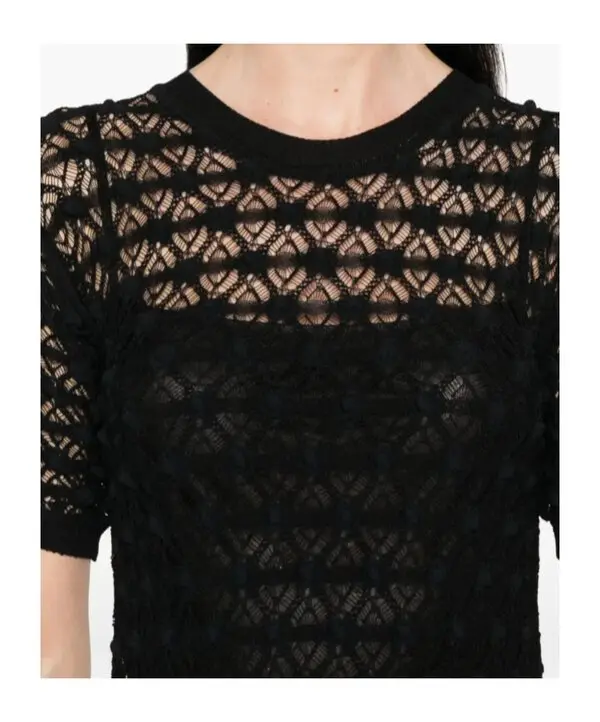 Alaïa Lace Midi Dress With Short Sleeves