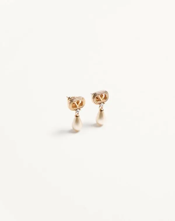 Valentino Garavani Ovalette Vlogo Signature Drop Earrings - Yellow