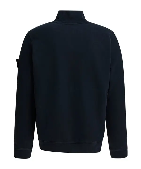 Stone Island Logo Patch Zip-up Sweatshirt