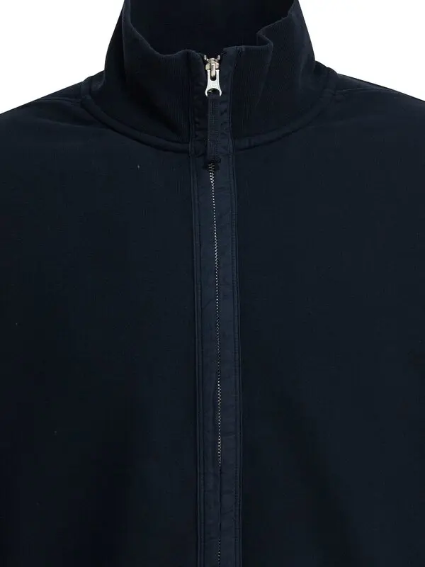 Stone Island Logo Patch Zip-up Sweatshirt