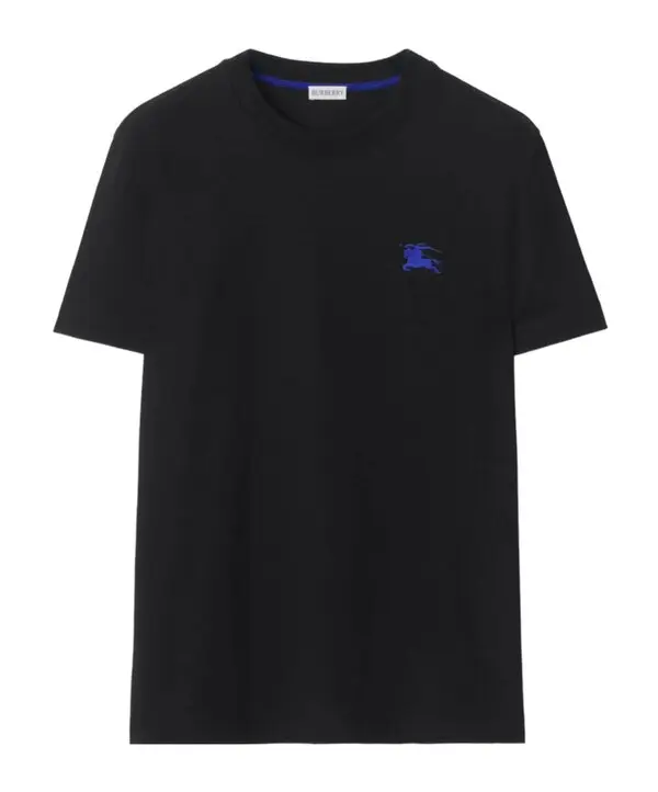 Burberry Logo Embroidered Crewneck T-shirt - Black