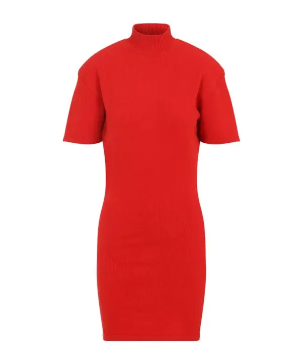Jacquemus High Neck Knitted Mini Dress