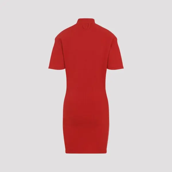 Jacquemus High Neck Knitted Mini Dress