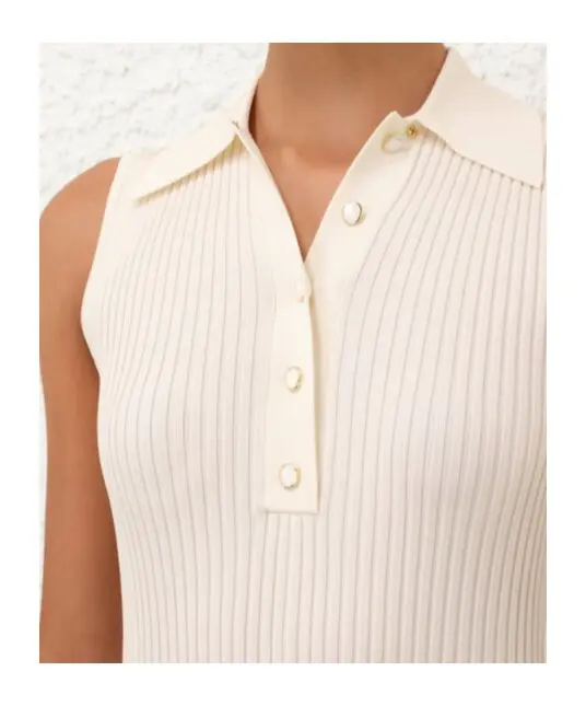 Zimmermann Ribbed Polo Mini Dress